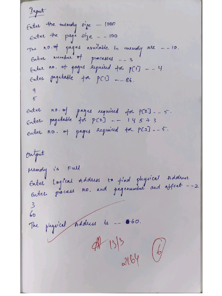OS Lab 2164 | PDF