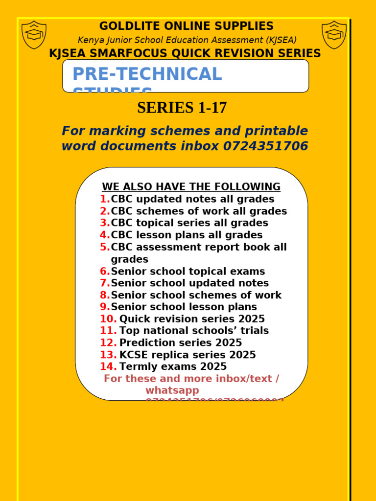 Kjsea Pretech Studies Quick Revision Series 2025 | PDF | Computer ...