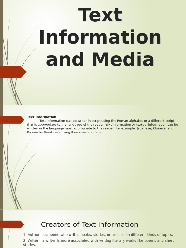 Understanding Text Information and Types | PDF | Typefaces | Serif