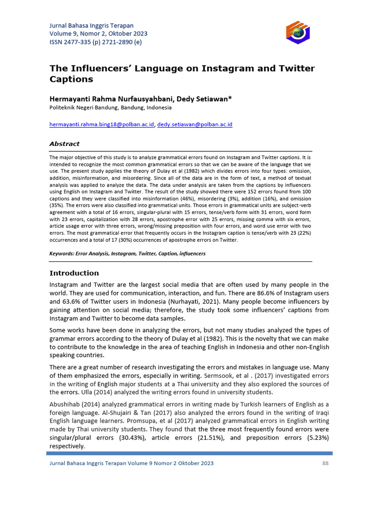 krisnayudhabakhti,+Vol+9+No.+2+Tahun+2023 Dedy+Setiawan Hal+88-96 Rev | PDF | Verb | Grammatical ...