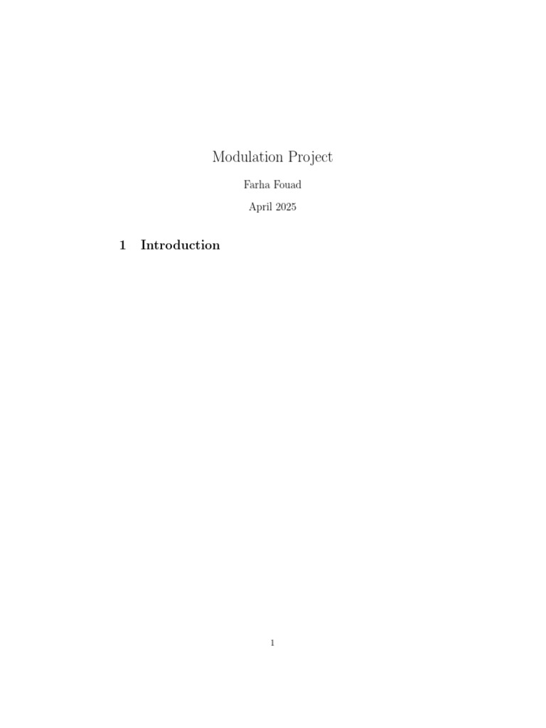 Modulation Project | PDF