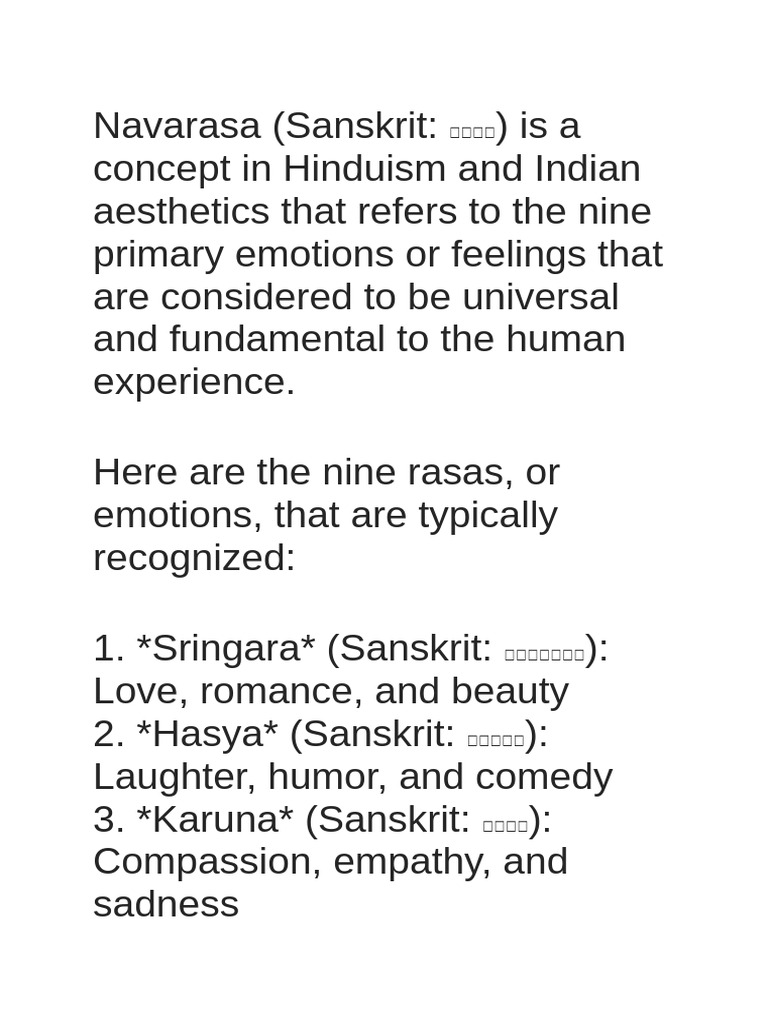 Navarasa | PDF