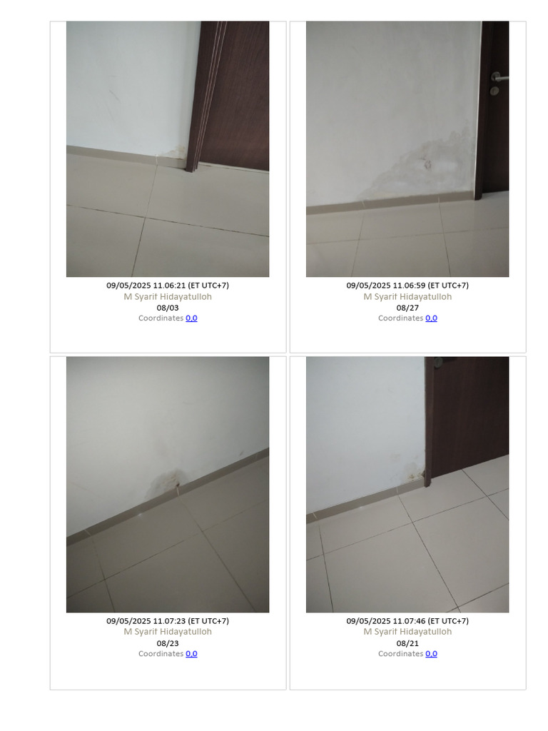 M Syarif Hidayatulloh - Data Rembesan Koridor B 08 | PDF