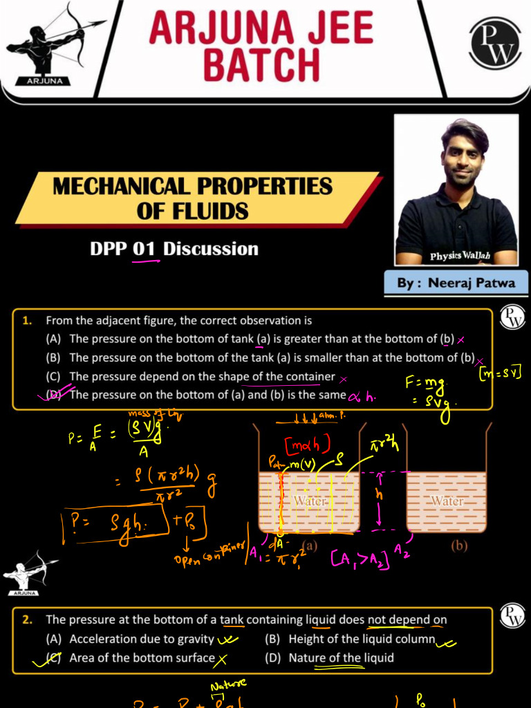 6191e6cec189e0005576c51a - ## - Mechanical Properties of Fluids - DPP ...