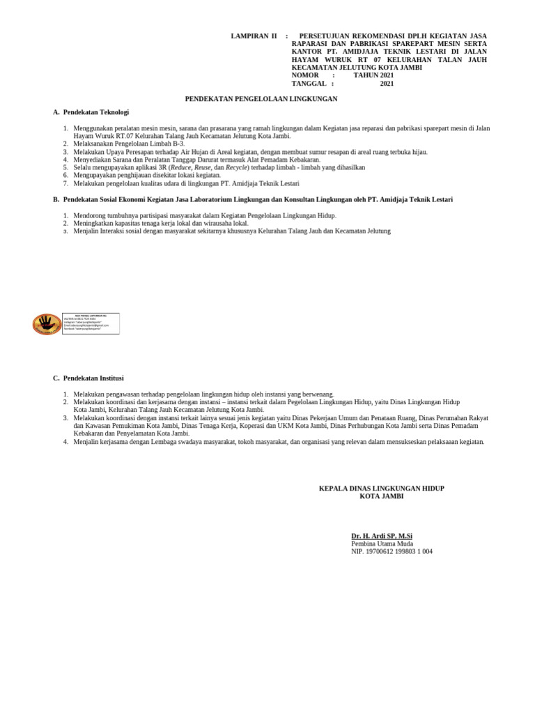 Lampiran II AMID | PDF