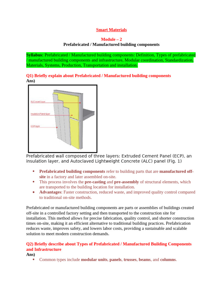 Smart Materials Mod-2 Ref | PDF | Concrete | Standardization