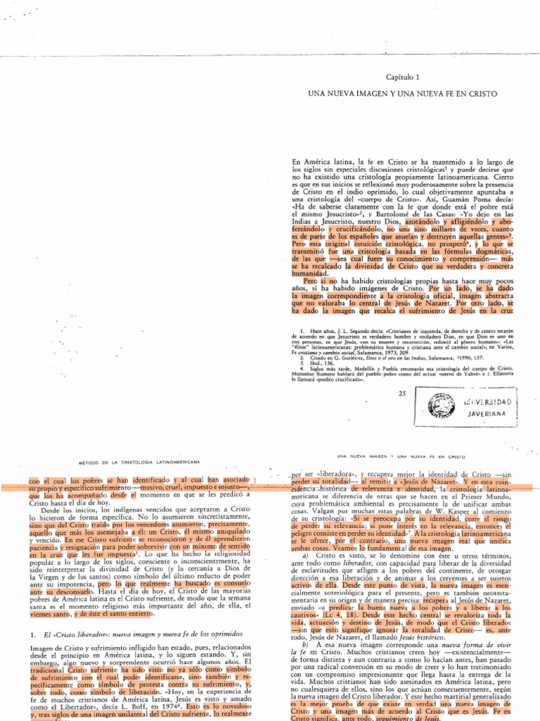 Lectura No. 2 Jesucristo Liberador. Jon Sobrino | PDF | Cristología | Cristo (título)