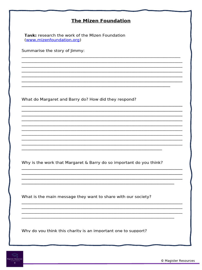 The Mizen Foundation | PDF