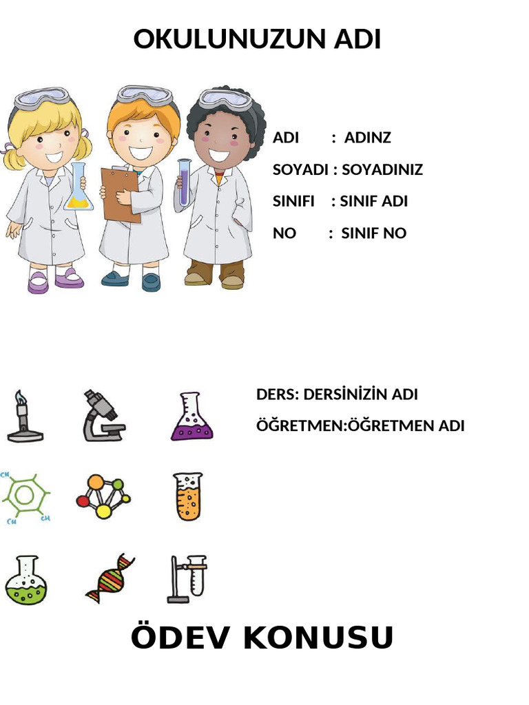 Fen Bilimleri Odev Kapagi Ornegi 7 | PDF