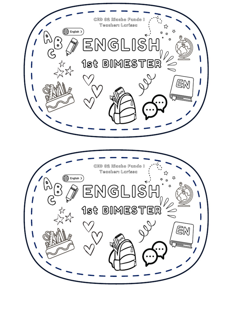 Capa Caderno 1st Bimester 2025 | PDF