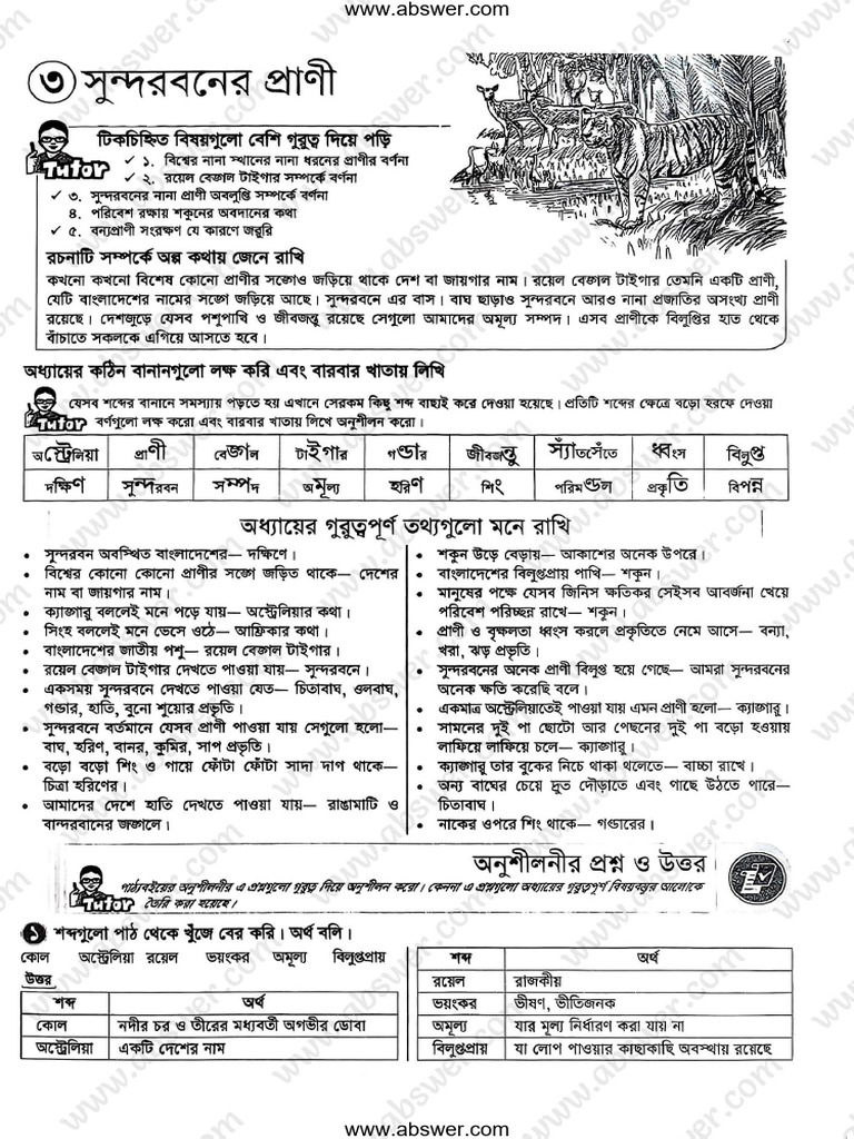 Chapter - Class 5 Bangla | PDF