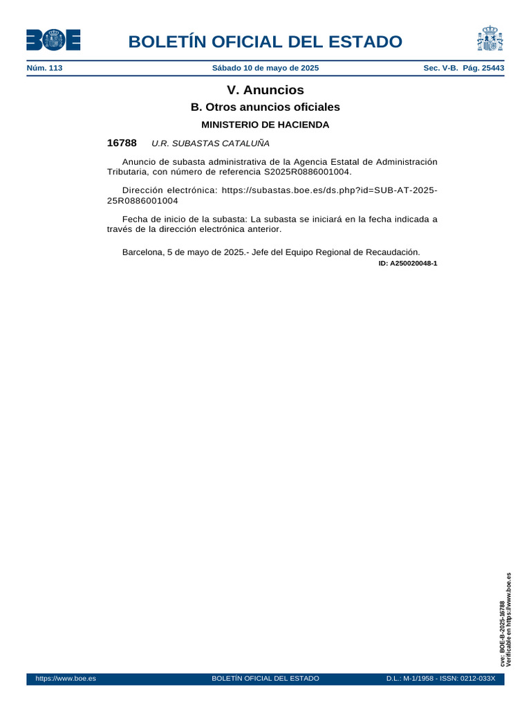 Boe B 2025 16788 | PDF