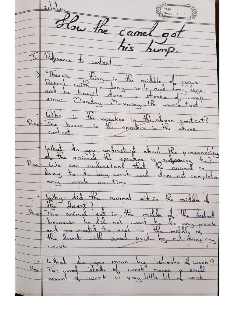 How The Camel Got His Hump | PDF