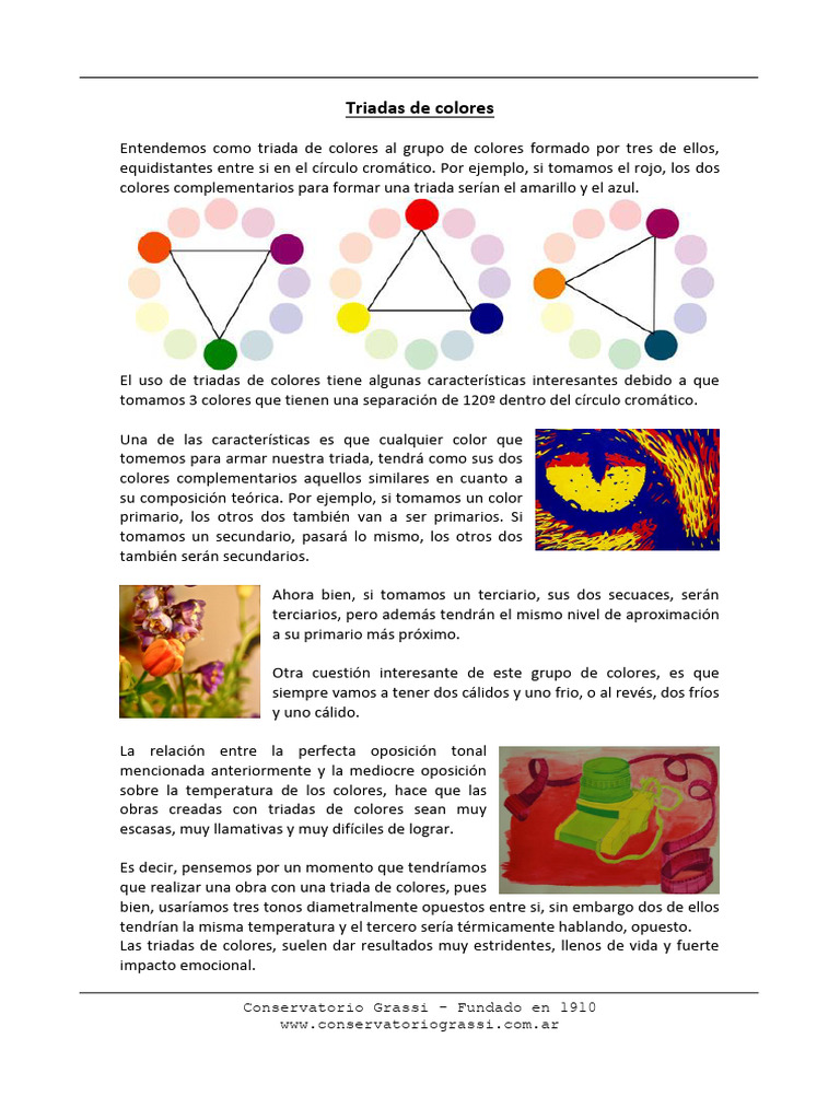Triadas de colores (1) (1) | PDF | Color | Espectro electromagnético