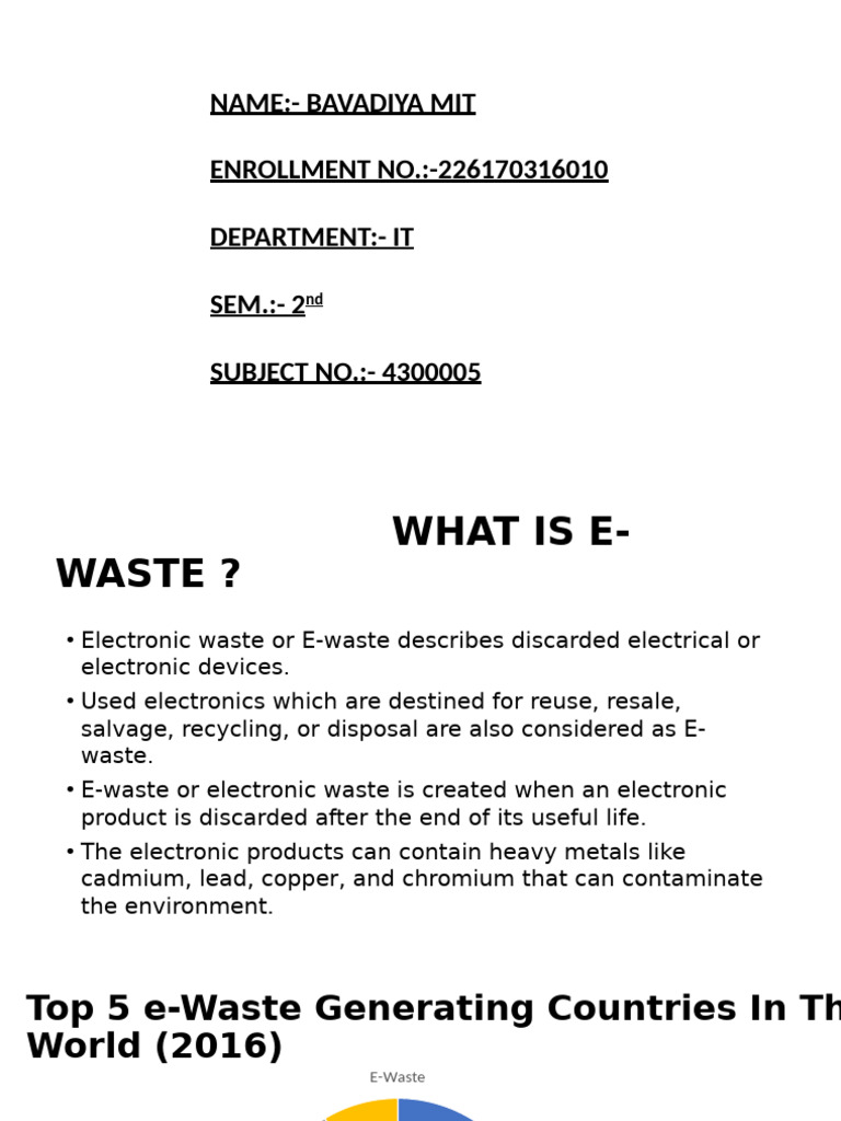 E WAste | PDF
