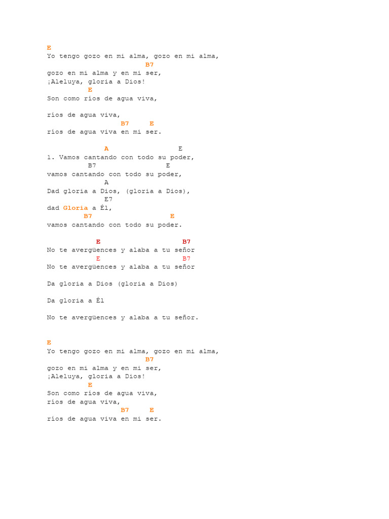 Yo Tengo Gozo en Mi Alma | PDF