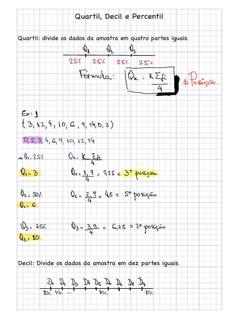 Quartil, Decil e Percentil | PDF