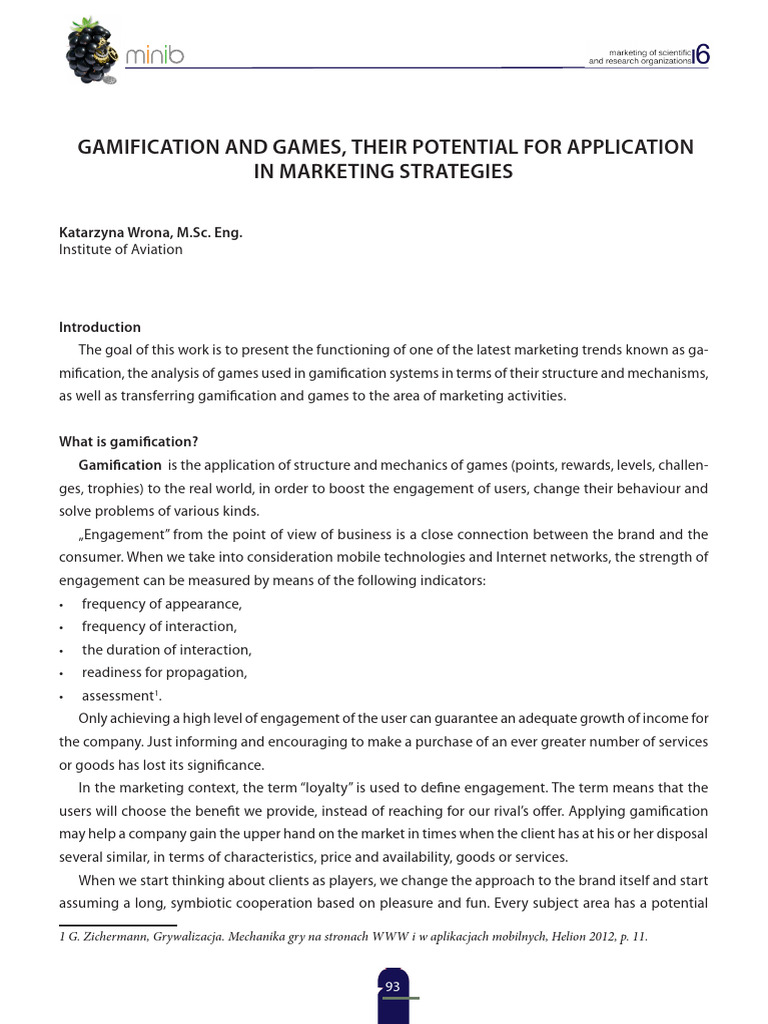 Gamification and Games Their Potent | PDF | Flow (Psychology ...