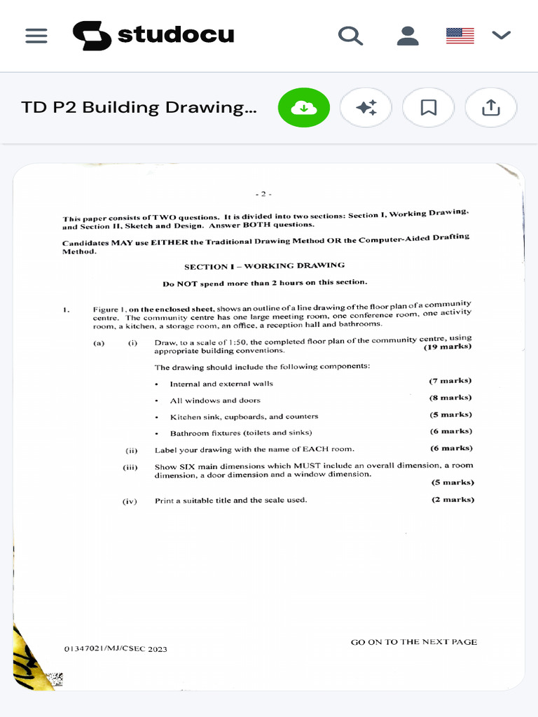 TD p2 Building Drawing 2 - 965 A Form TP 2023 130 1. 2. 3. 4 5. 6 7. 8 ...