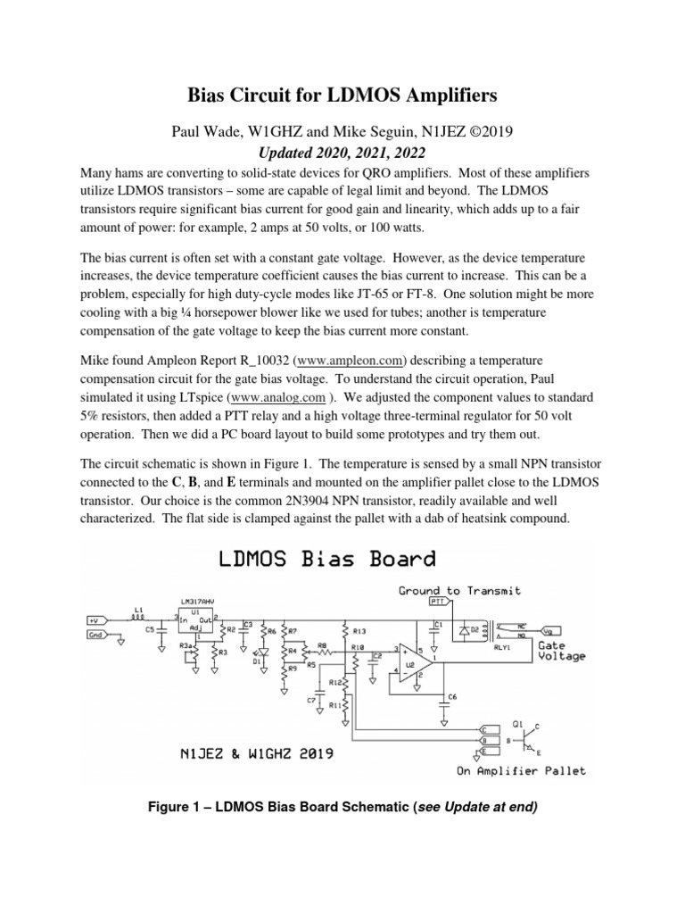 Bias_Circuit_for_LDMOS_Amplifiers | PDF | Amplifier | Operational Amplifier