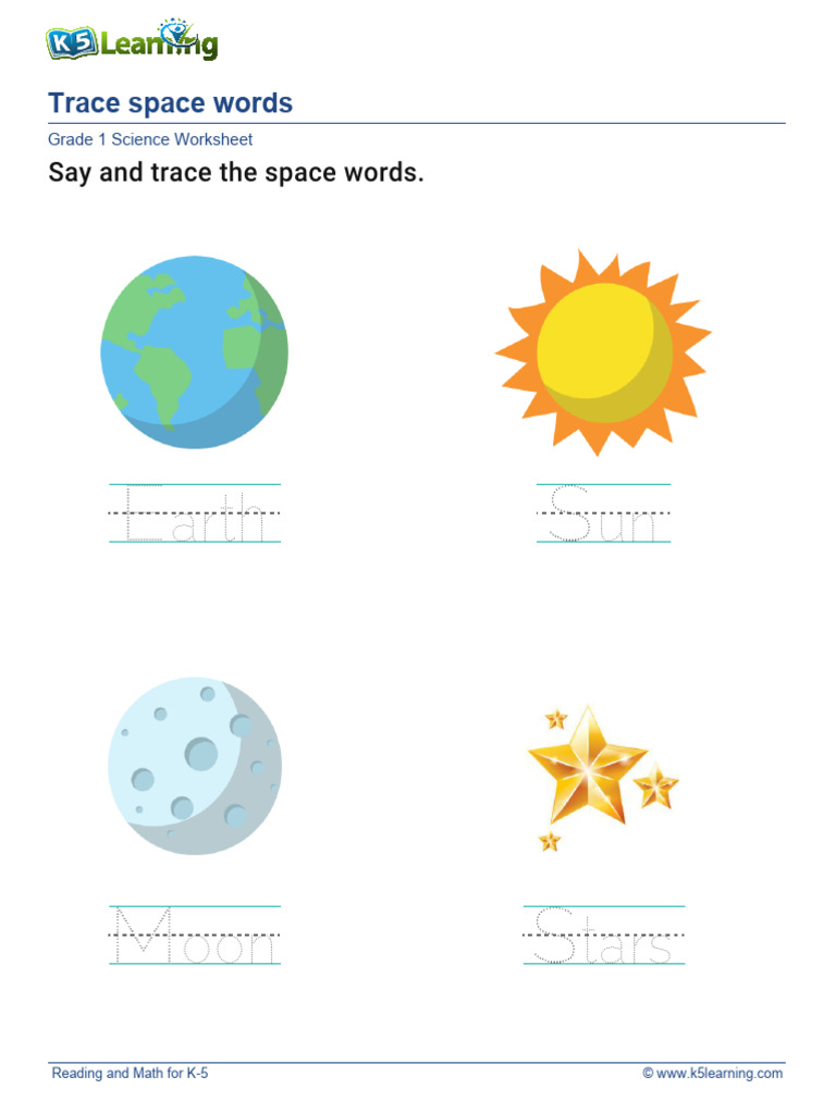 Grade 1 Space Vocabulary C | PDF