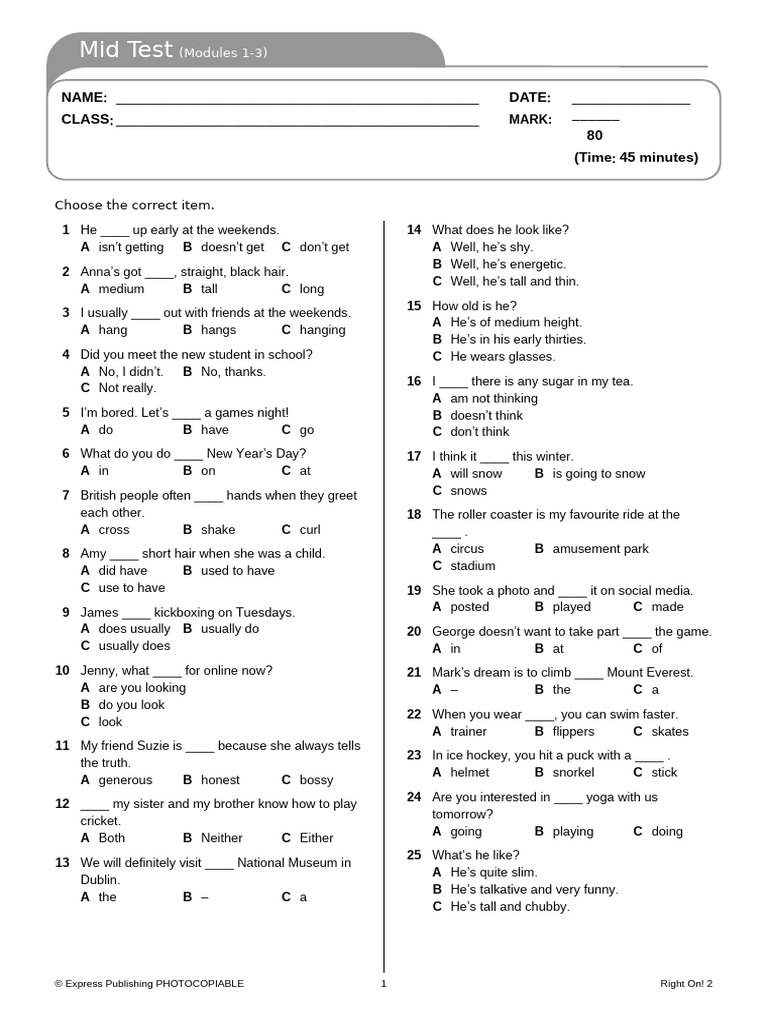 RO2 Practice Mid Mods 1 - 3 | PDF
