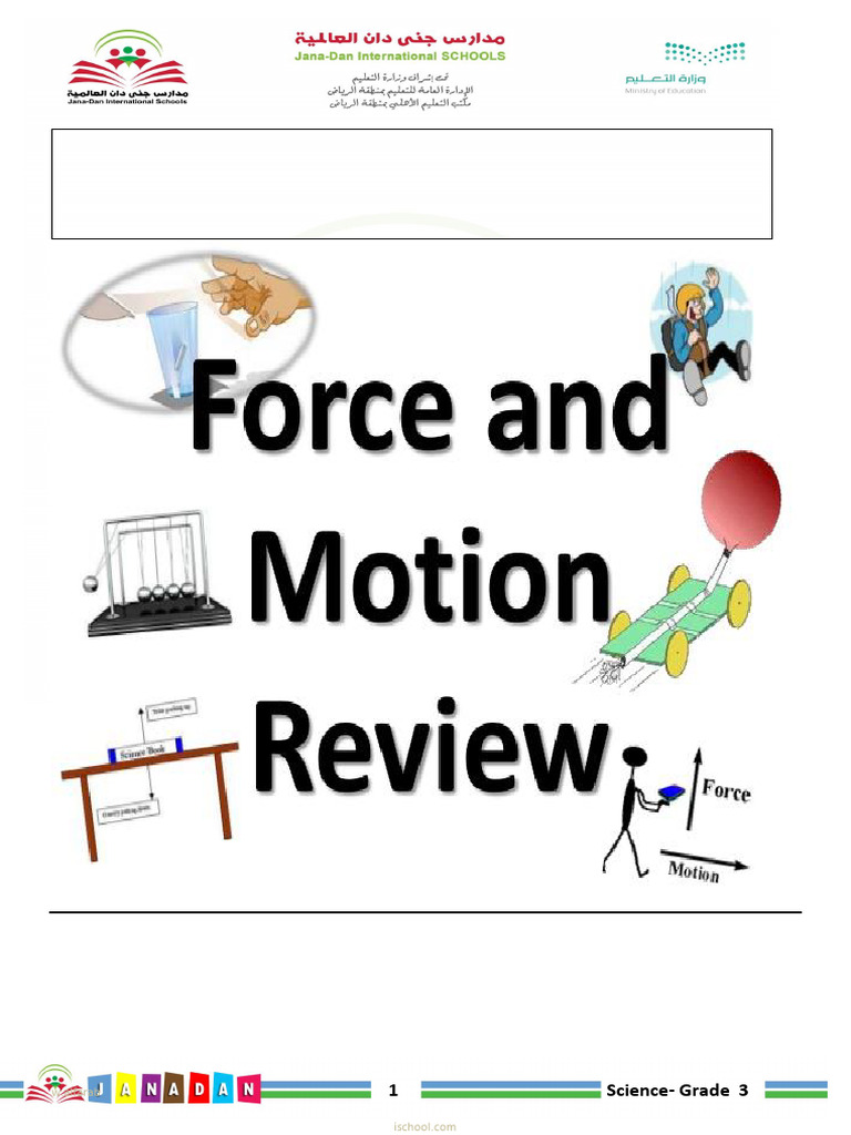 GR.3 CH.1 Forces&Amp Motion Worksheet Answer Key | PDF | Force | Friction