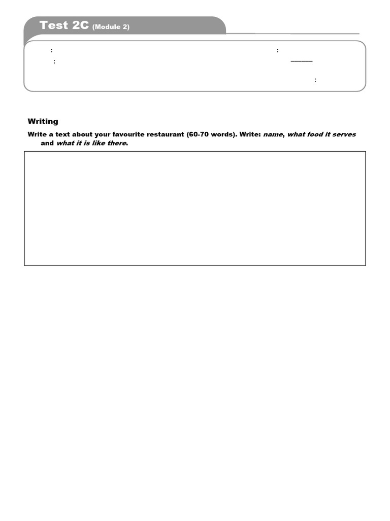 RO2 Writing 2C Mod 2 | PDF