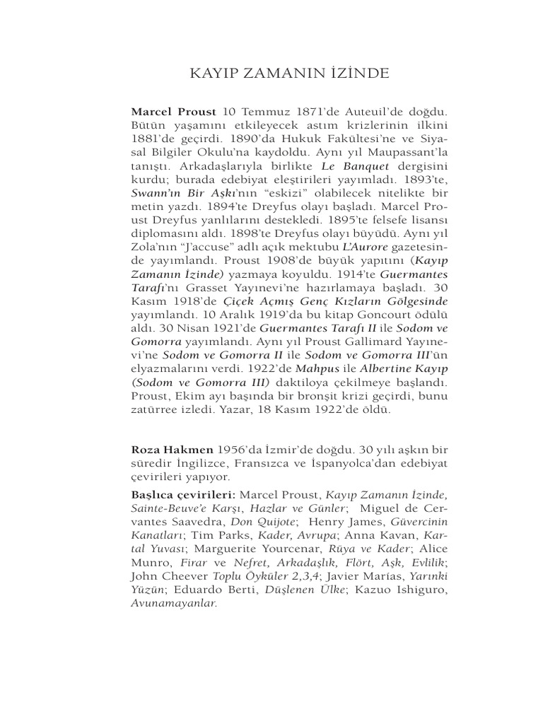 Kayip Zamanin İzinde: Mar Cel Pro Ust | PDF
