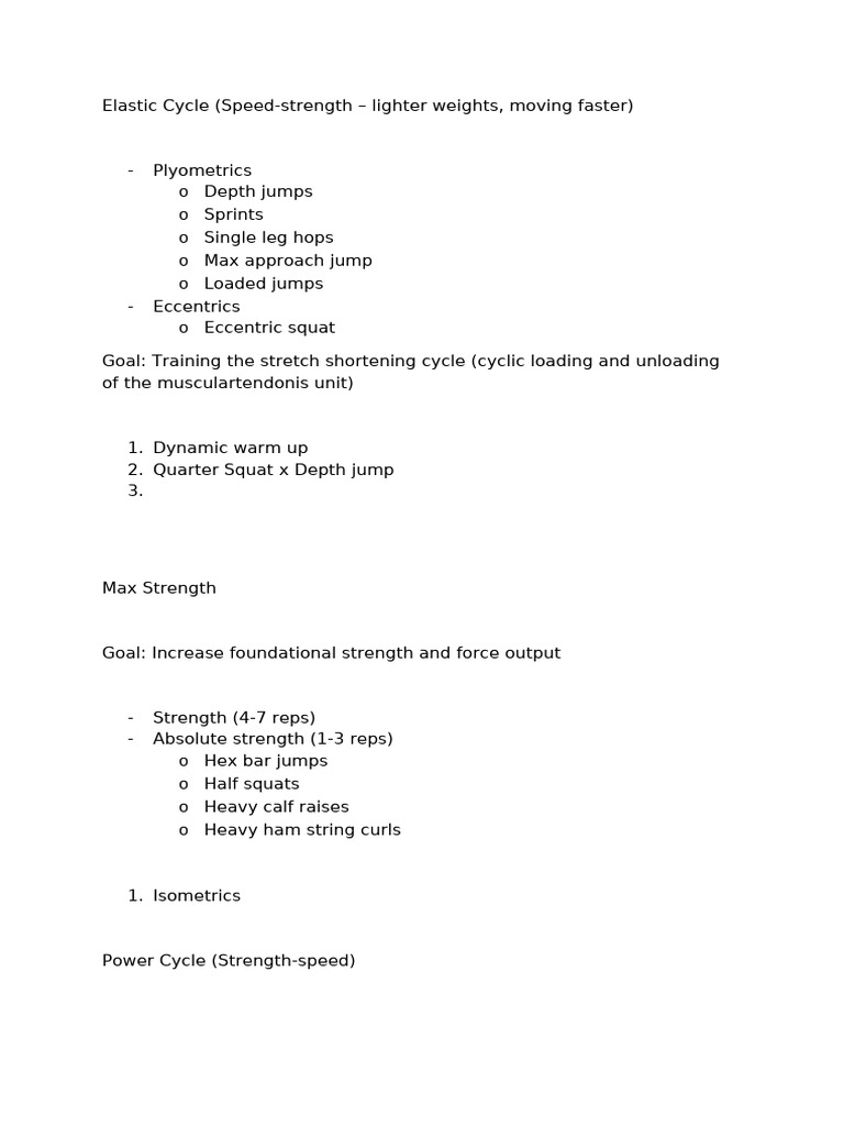 Elastic Cycle | PDF