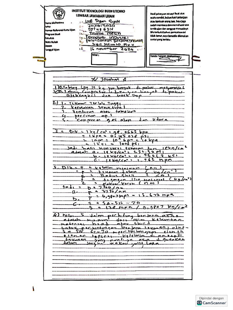Uts Susulan - Nur Syam Syah 21171015024 | PDF