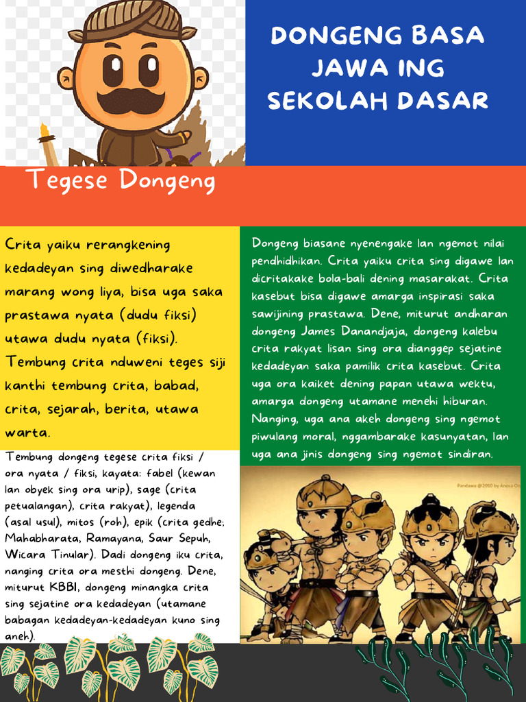 Tegese Dongeng: Dongeng Basa Jawa Ing Sekolah Dasar | PDF