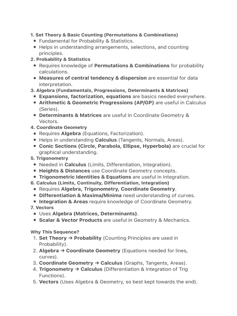 1. Set Theory & Basic Counting (Permutations & Combinations) | PDF