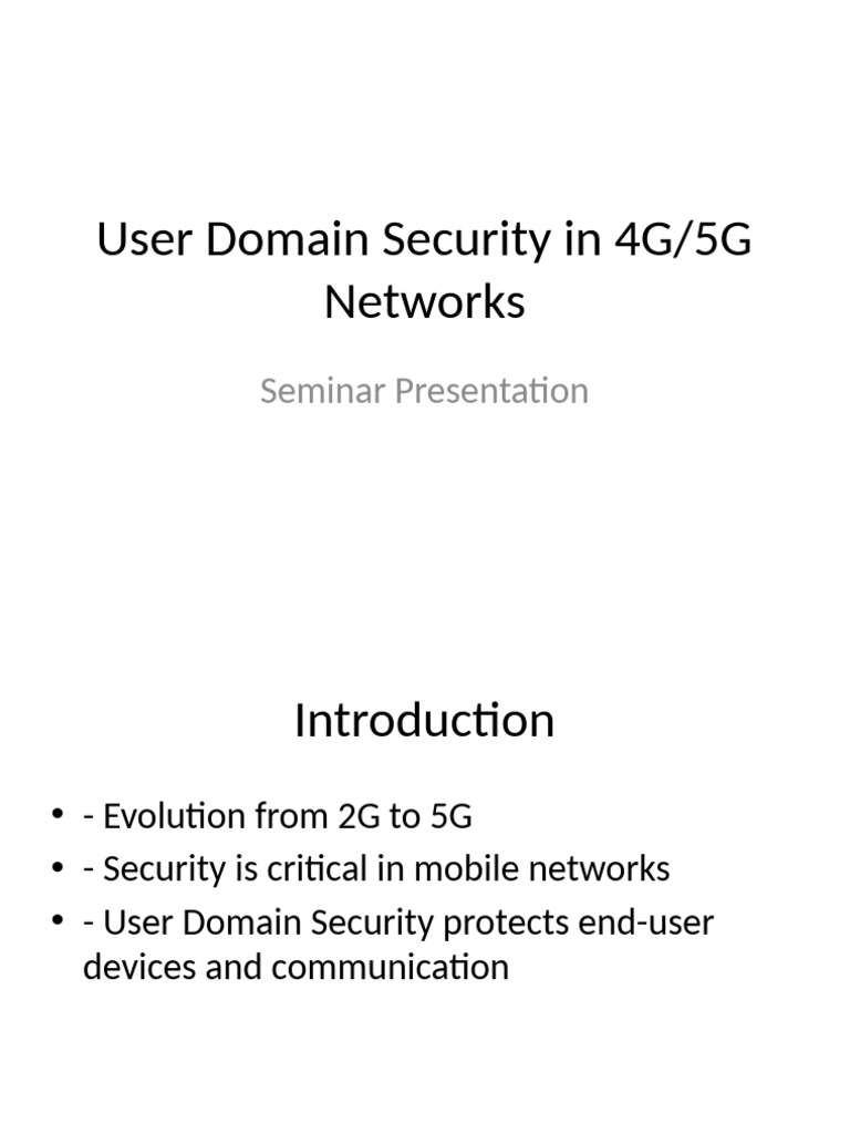 User Domain Security 4G 5G With Diagrams | PDF
