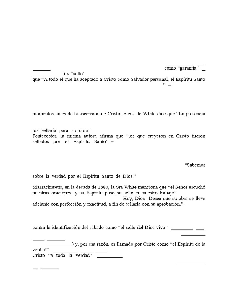 El Sello de Dios Es El Sábado o El Espíritu Santo | PDF | espíritu ...