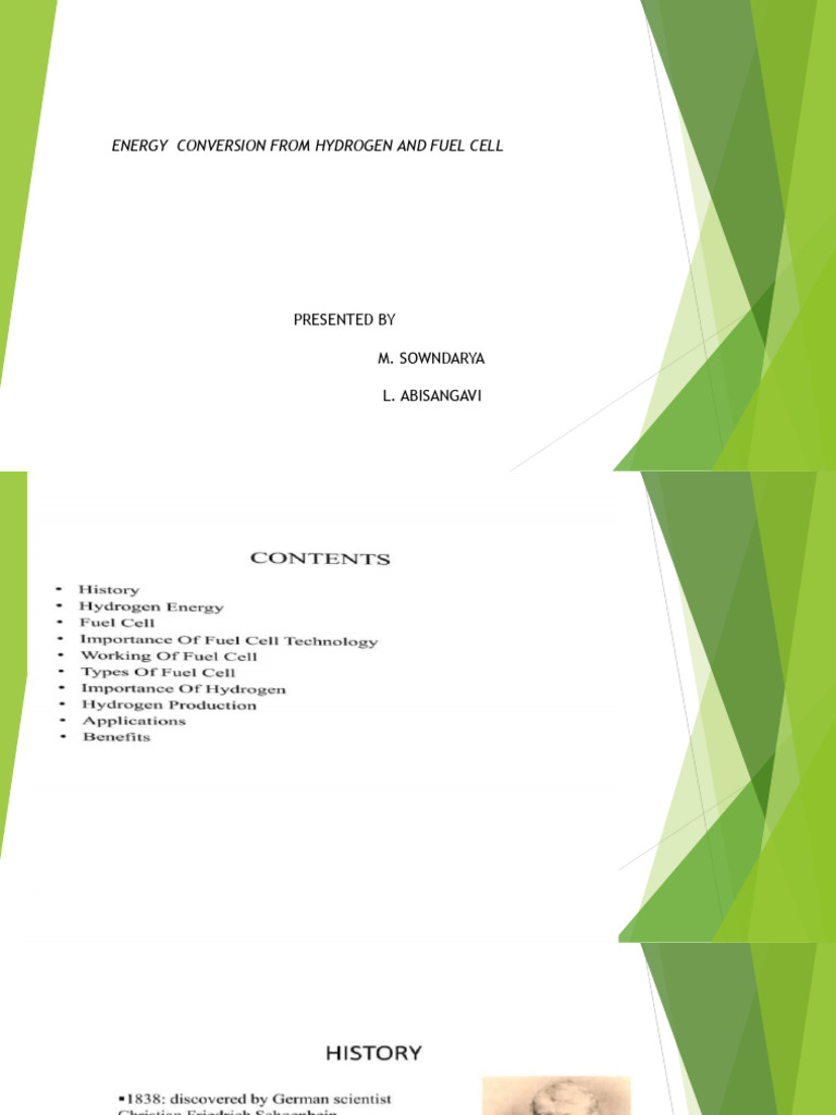 Hydrogen Energy Conversion & Fuel Cells | PDF