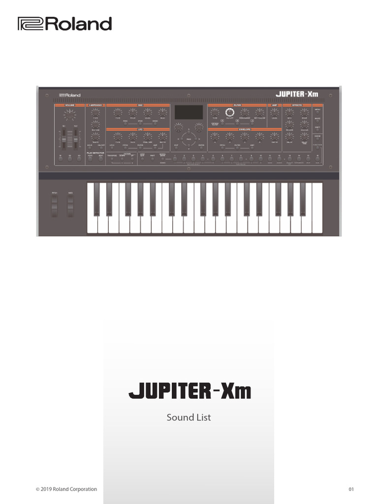 JUPITER-X - Sound List | PDF | String Instruments | Musical Instruments