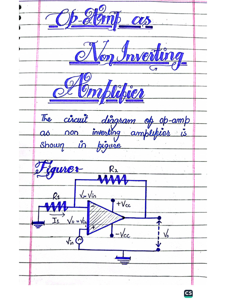 OP-AMP As Non-Inverting Amplifier | PDF