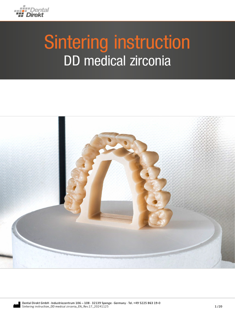 Sintering Instruction DD Medical Zirconia EN Rev.17 20241125 | PDF ...