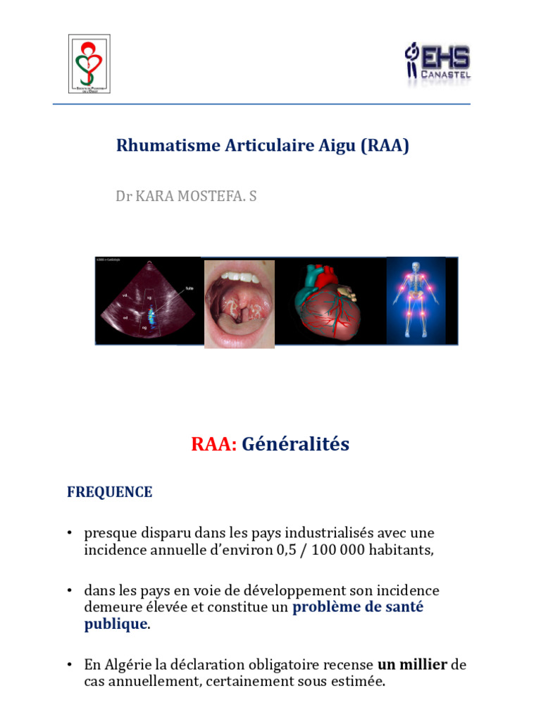 Rhumatisme Articulaire Aigu : Diagnostic et Traitement | PDF | Cœur ...