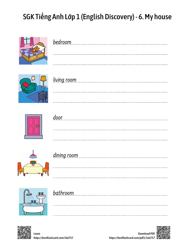 My House Vocabulary for Kids | PDF
