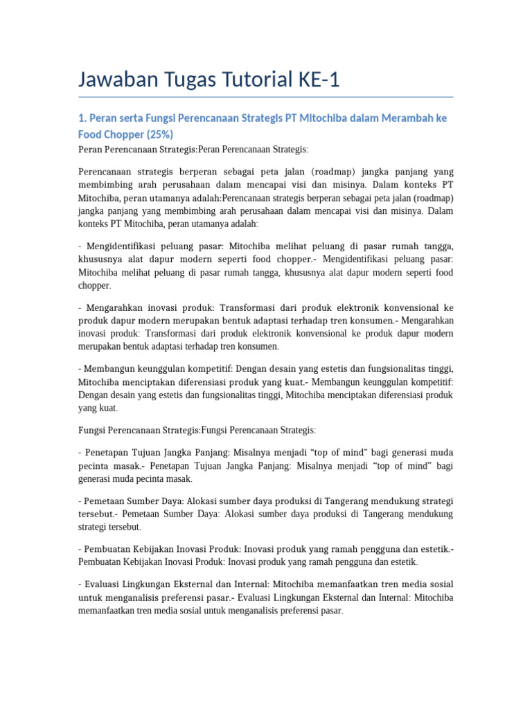 Jawaban Tugas Tutorial SPM25 | PDF