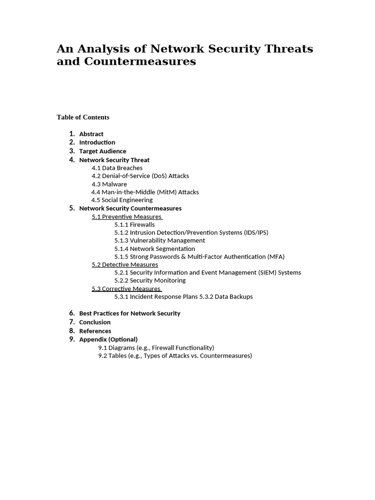 An Analysis of Network Security Threats and Counte | PDF | Security ...