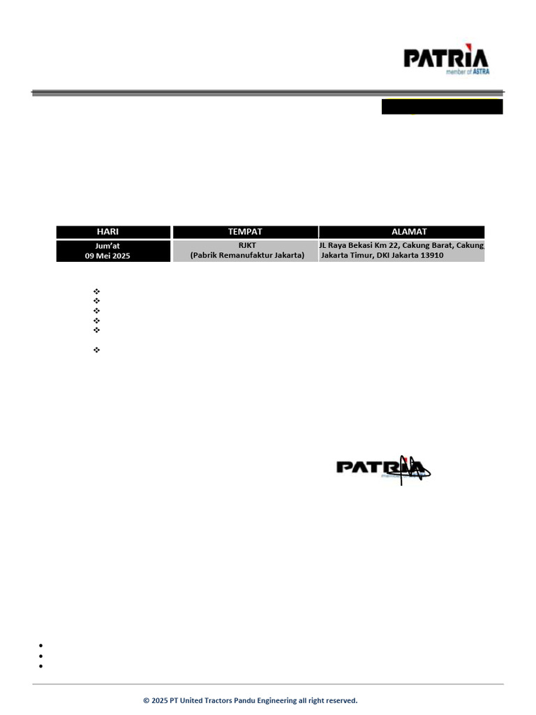 Panggilan Interview PT United Tractors | PDF