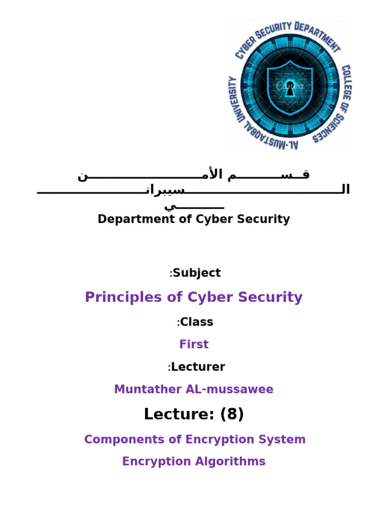 MUCLecture 2025 2816134 | PDF | Encryption | Applied Mathematics