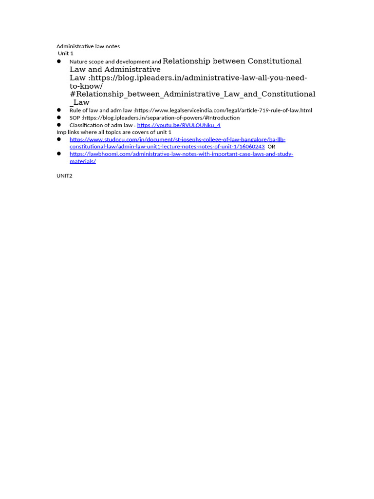 Administrative Law Notes | PDF