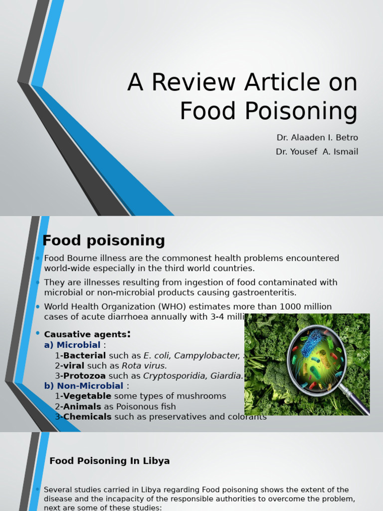 A Review Article on Food Poisoning | PDF | Escherichia Coli | Foodborne ...