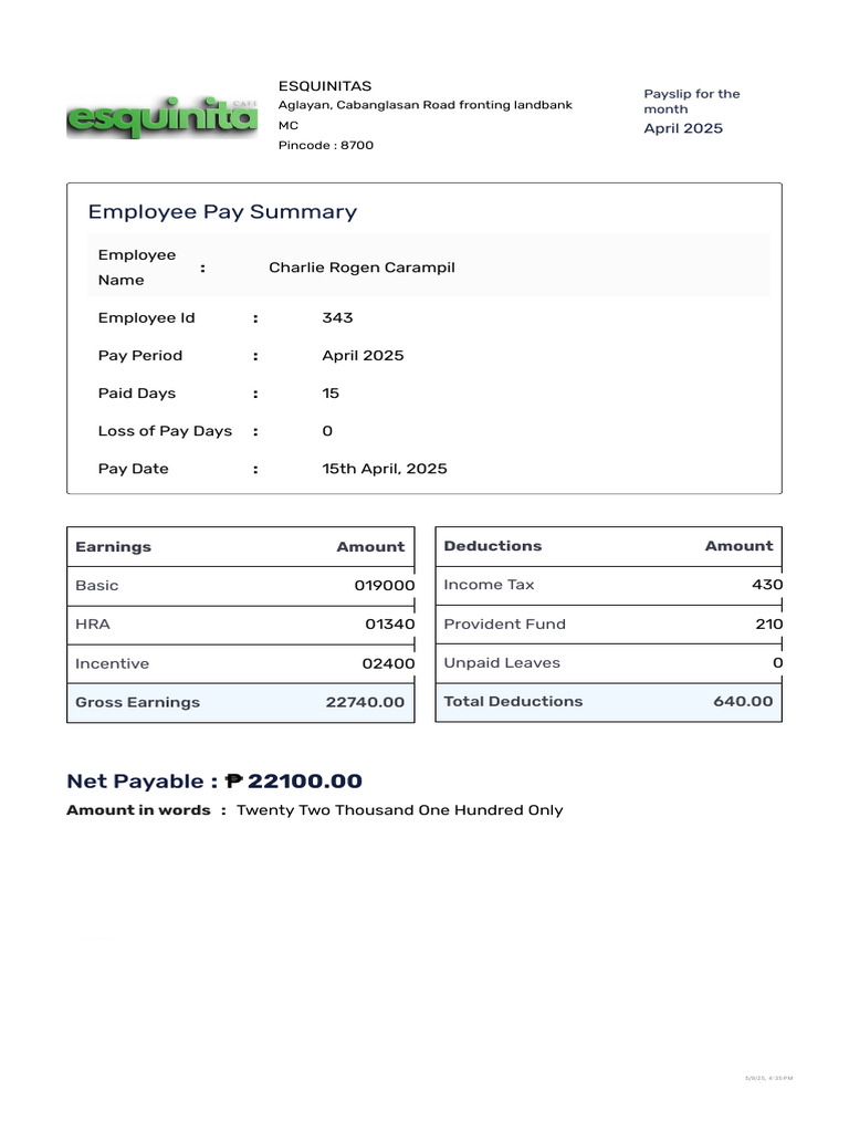 payslip | PDF