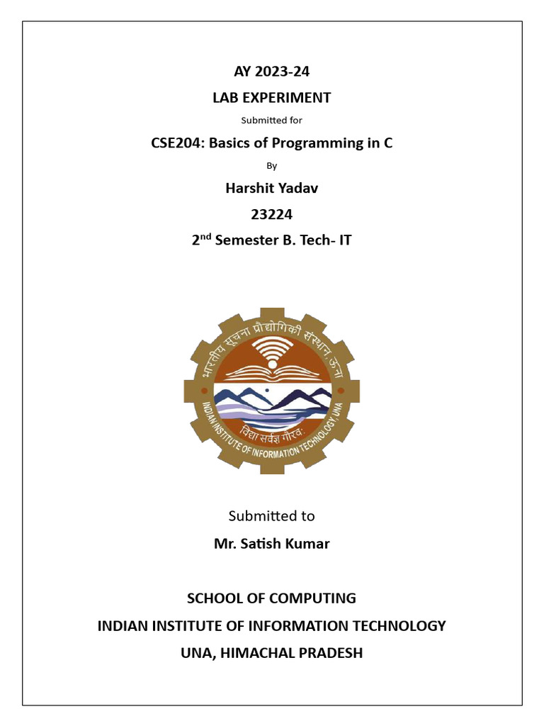 Harshit AY 2023 | PDF