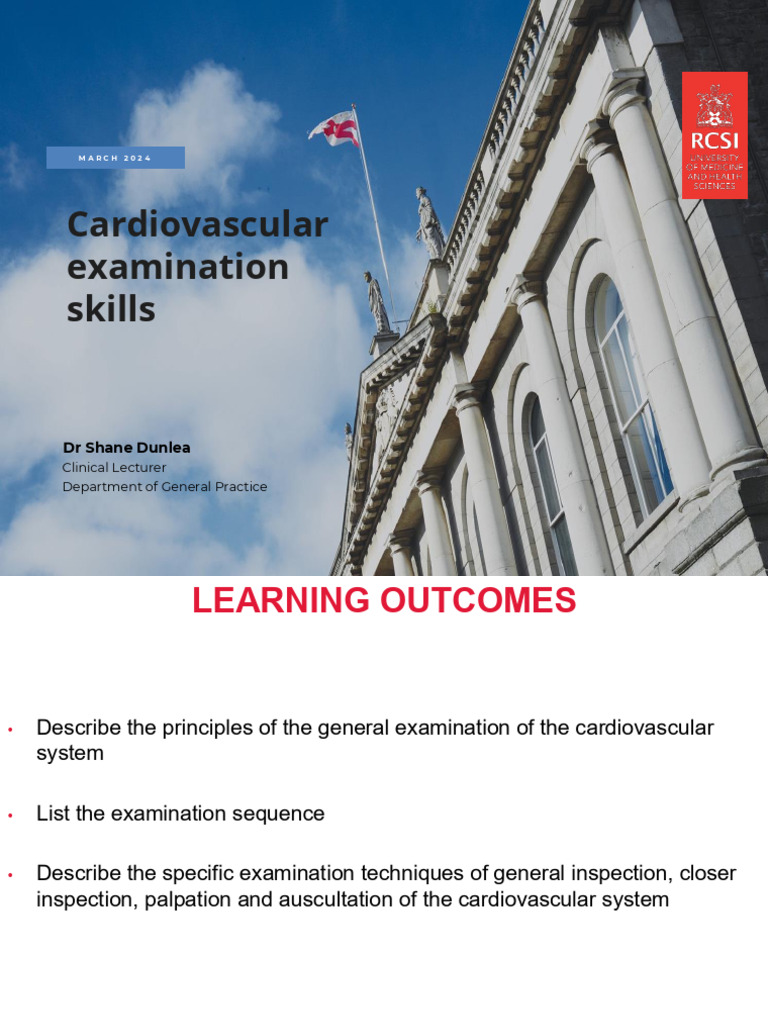 Cardiovascular Examination Skills | PDF | Pulse | Cardiology
